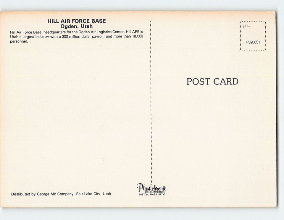 Postcard Hill Air Force Base Ogden Utah USA | eBay