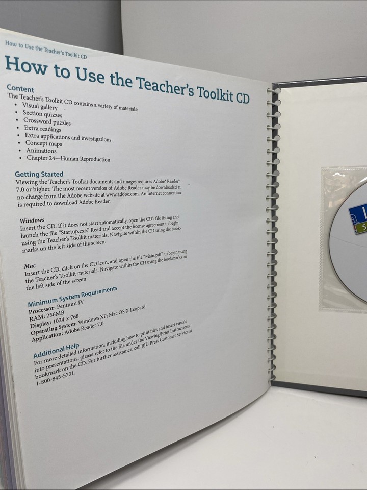 BJU Press Life Science 4th Edition Teacher's Editions Books A & B, with ...