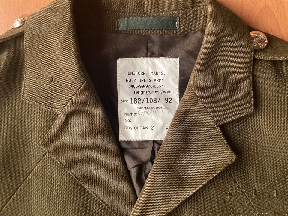 ORIGINAL BRITISH ARMY SERGEANT-MAJOR SNIPER’S No.2 DRESS UNIFORM JACKET ...