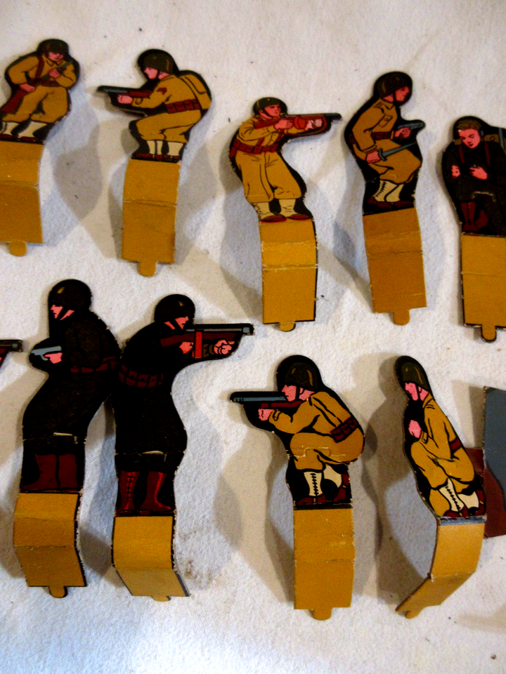 13-WWII Thin Cardboard Toy Soldiers | eBay
