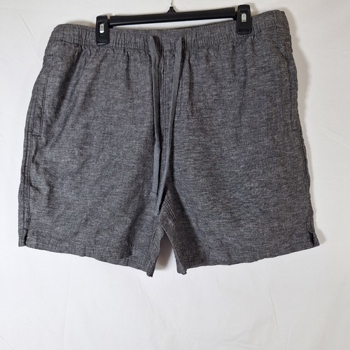 Cotton Linen Blend Gray Drawstring Shorts size large 36-38 | eBay