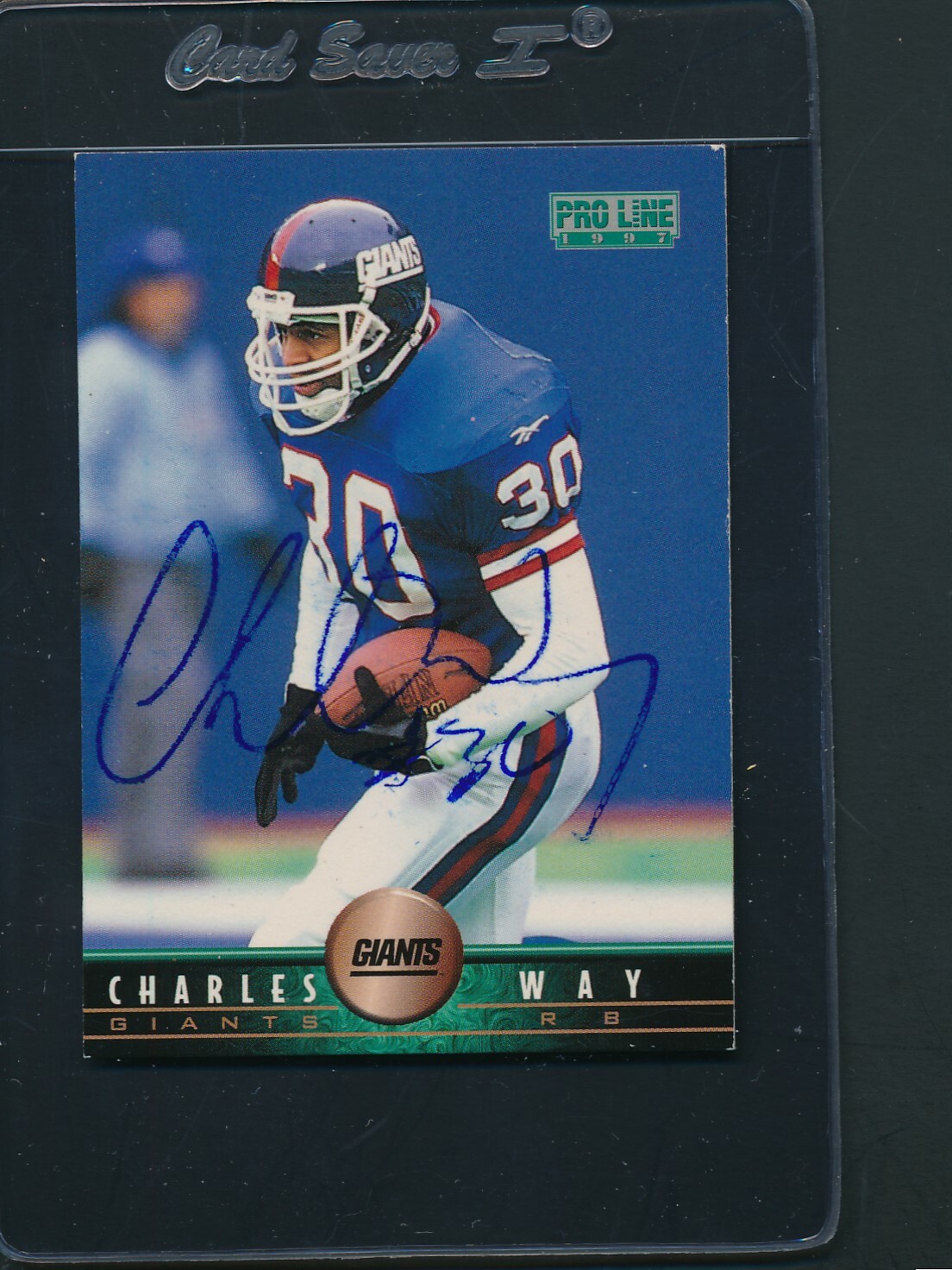 1997 Pro Line #183 Charles Way Giants Signed Auto *B9283 | eBay