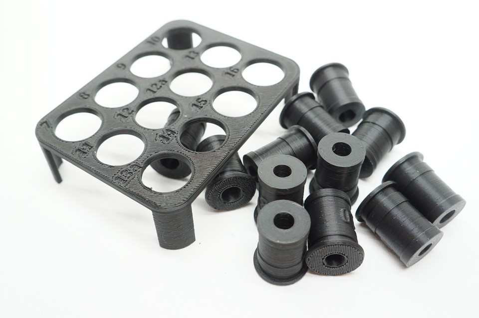 MEC Style Powder Bushings Color Sets - Sizes 7-46 With Holder /Stand ...