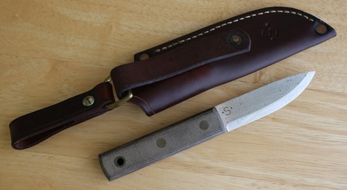 Sargent Edged Tools (SET) M1 Knife O1 Steel Blade Leather Sheath Brian ...