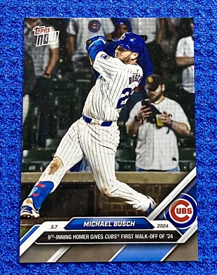Chicago Cubs Rookie MICHAEL BUSCH Hits Team’s 1st 2024 Walk-off, RC | eBay