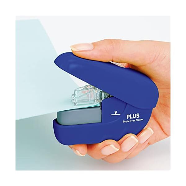 PLUS Staple Free Stapler Paper clinch Blue SL106N Needleless stapler ...