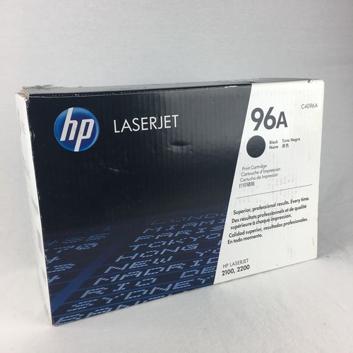 HP 96A (C4096A) BLACK Toner Cartridge NEW GENUINE, SEALED LASERJET 2100 ...
