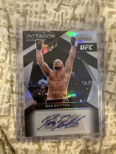 Bas Rutten 2021 Panini Prizm UFC Silver Refractor Octagon Signatures ...