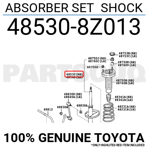 485308Z013 Genuine Toyota ABSORBER SET SHOCK 48530-8Z013 | eBay