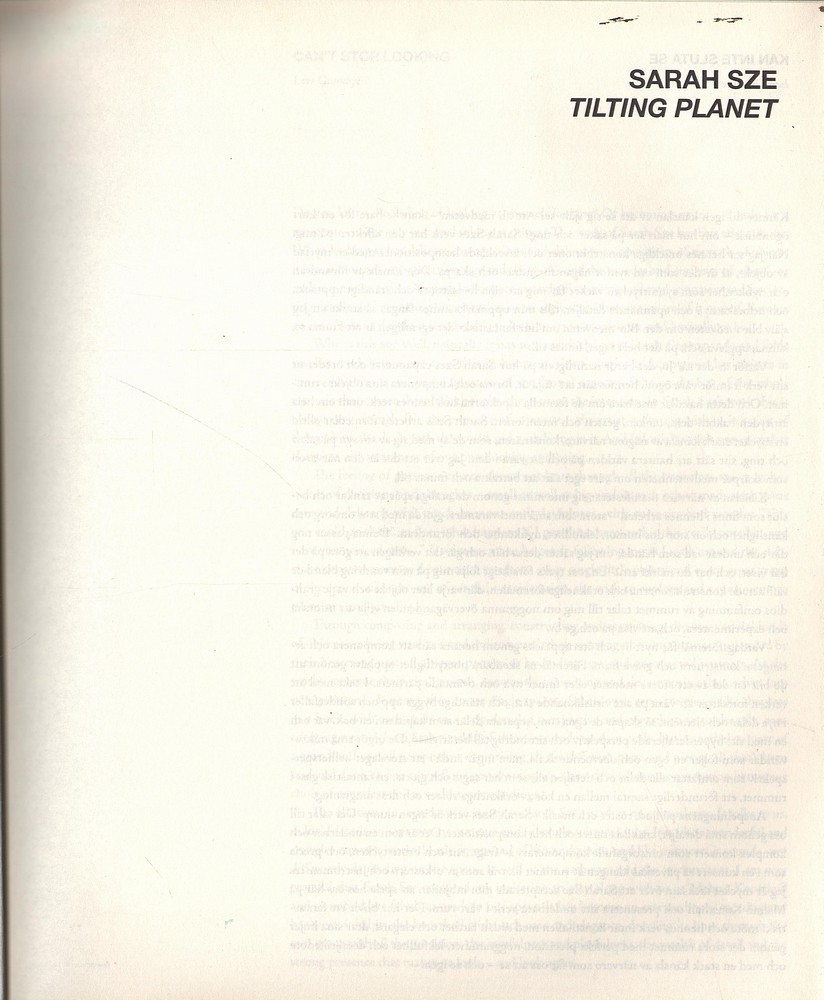 Sarah Sze SARAH SZE TILTING PLANET 2.12. 2006 - 18.2. 2007 1st Ed. SC ...