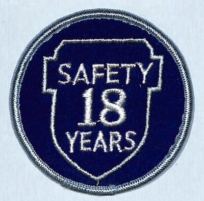 Greyhound Bus Driver Safety "Safety 18 Years" Embroidered Patch 3" dia ...