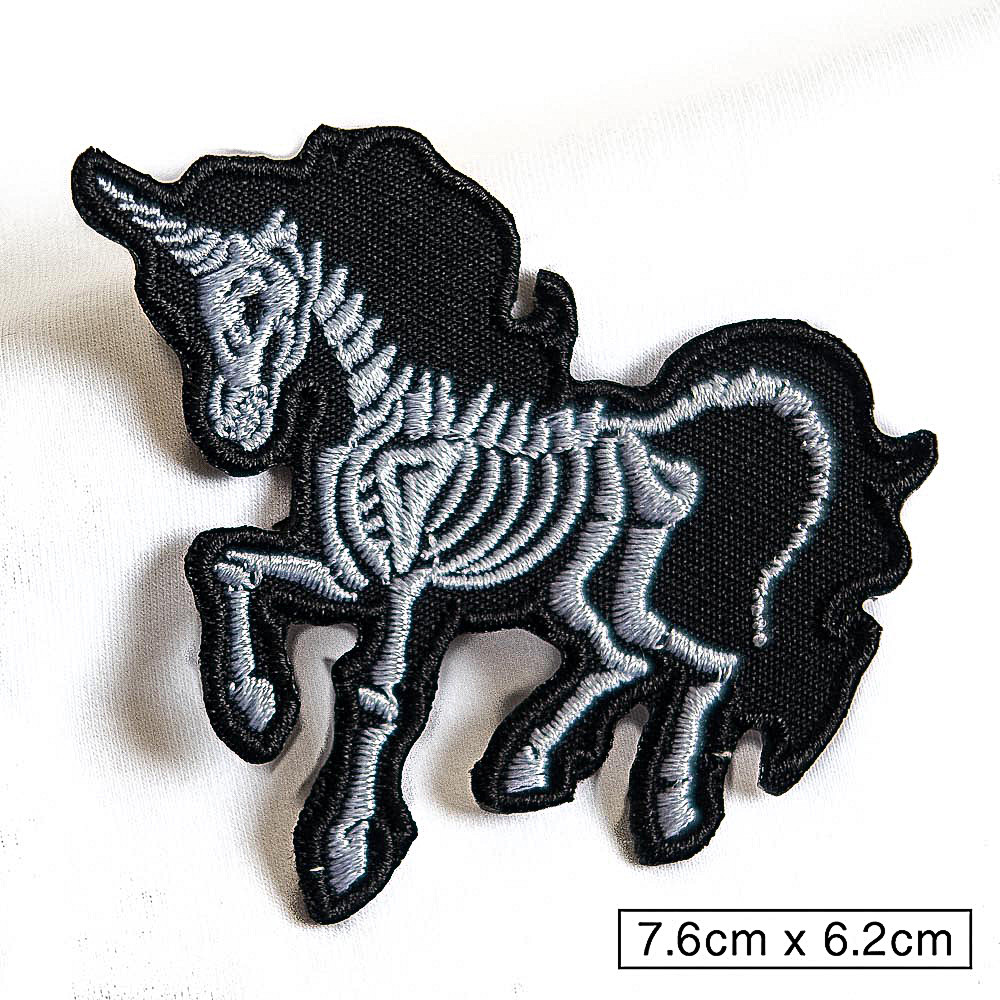 Black Punk Embroidery Sew On Iron On Patch Badge Fabric Applique Craft ...