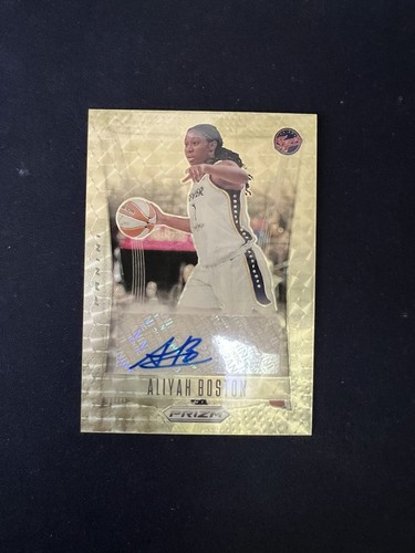aliyah Boston 2024 Prizm WNBA Throwback Signatures Gold Vinyl 1/1 | eBay