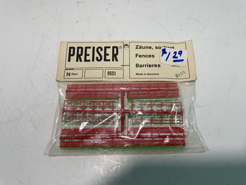 B4 Preiser N Scale Model Train Scenery Layout Accessory Fence Fences ...