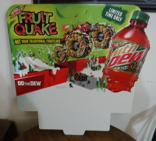 24x24" original Mountain Dew/Fruit Quake large topper sign Mt. Dew Soda ...