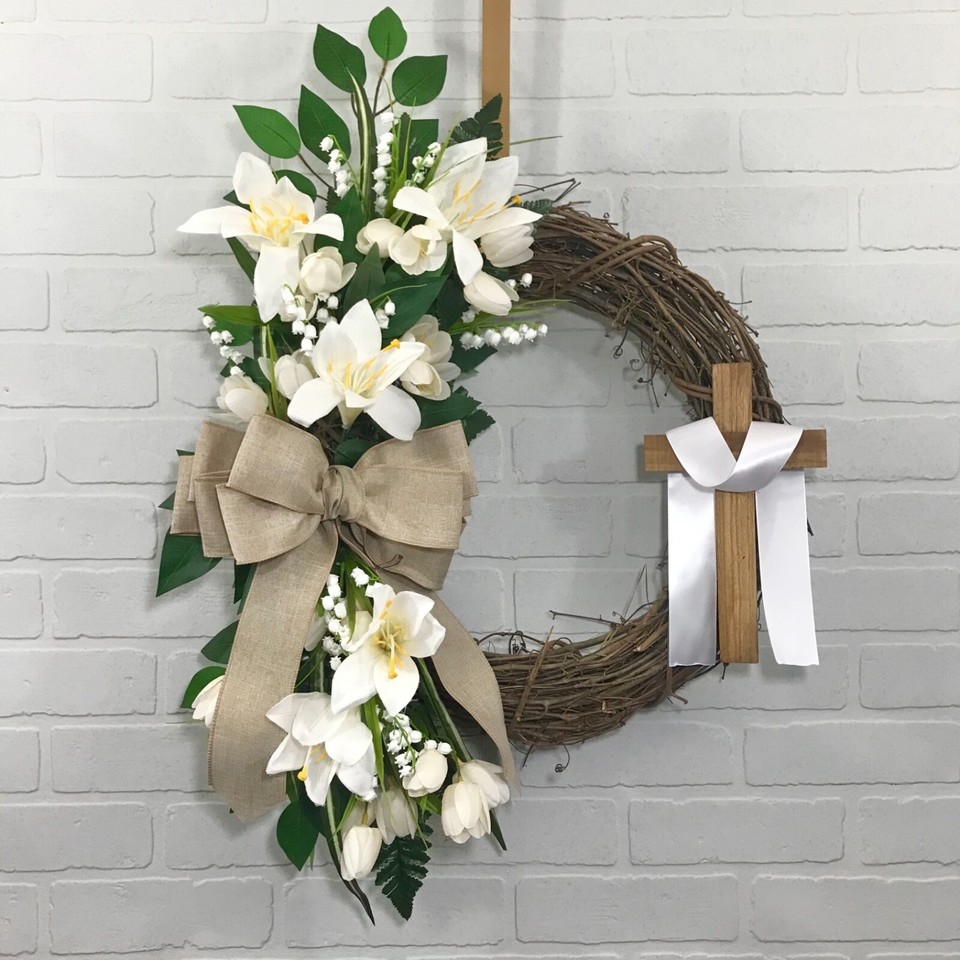 Easter, Religious, Spring, Grapevine, Rustic, Simple, Elegant, Door ...