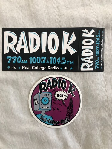 RADIO K (MINNESOTA) PROMOTIONAL STICKERS - TWO COUNT - 770AM, 100.7 ...
