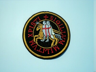 1x Knight Templar Patches Embroidered Cloth Applique Badge Iron Sew On ...