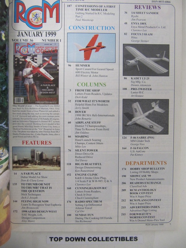 RC Modeler Magazine January 1999 Confessions Of A First Time R/C ...