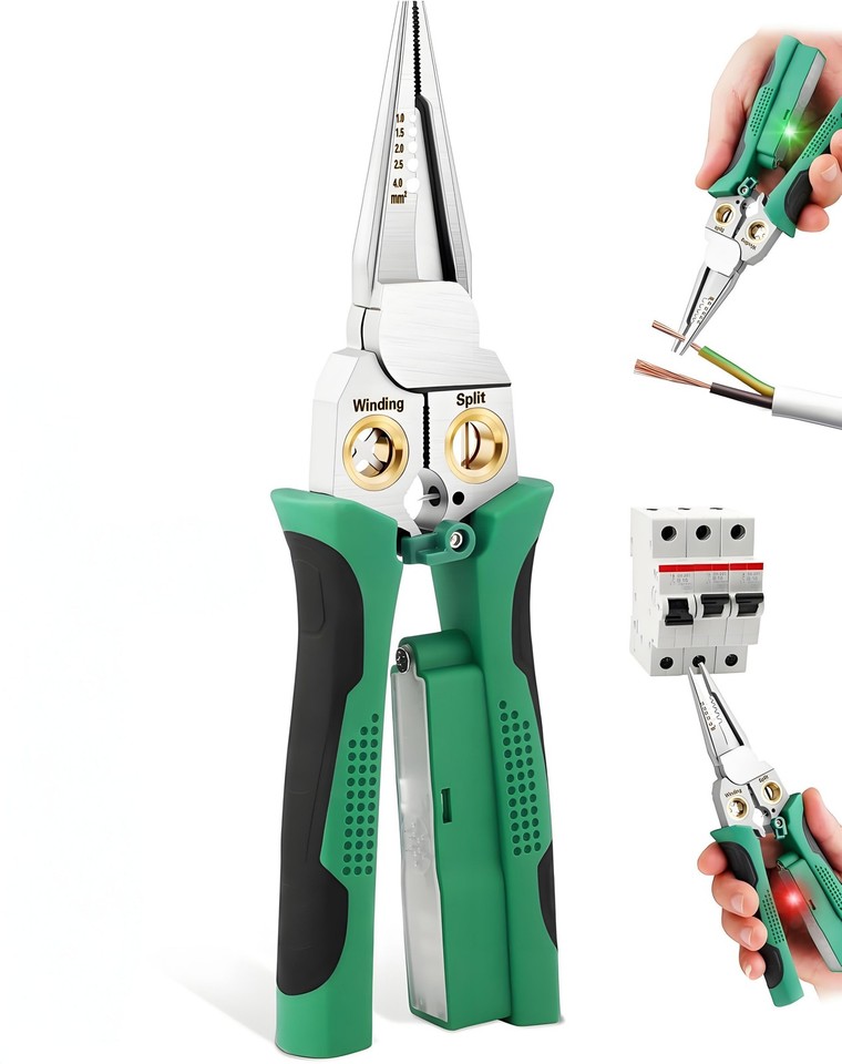 8-In-1 Wire Stripper Twister Set - Includes Cable Scissors Voltage ...