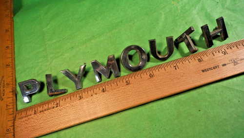 BX68 Plymouth Hood Nose Letter Emblems Vintage 1950 SUBURBAN SPECIAL ...