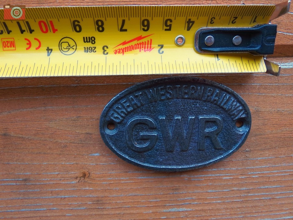GWR Great Western Railway PLAQUE SIGN. Cast Iron. Oval. Vintage Style ...