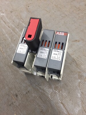 ABB OS30AJ12 30A Switch handle disconnect 600V w/ Fuse AJT20 | eBay