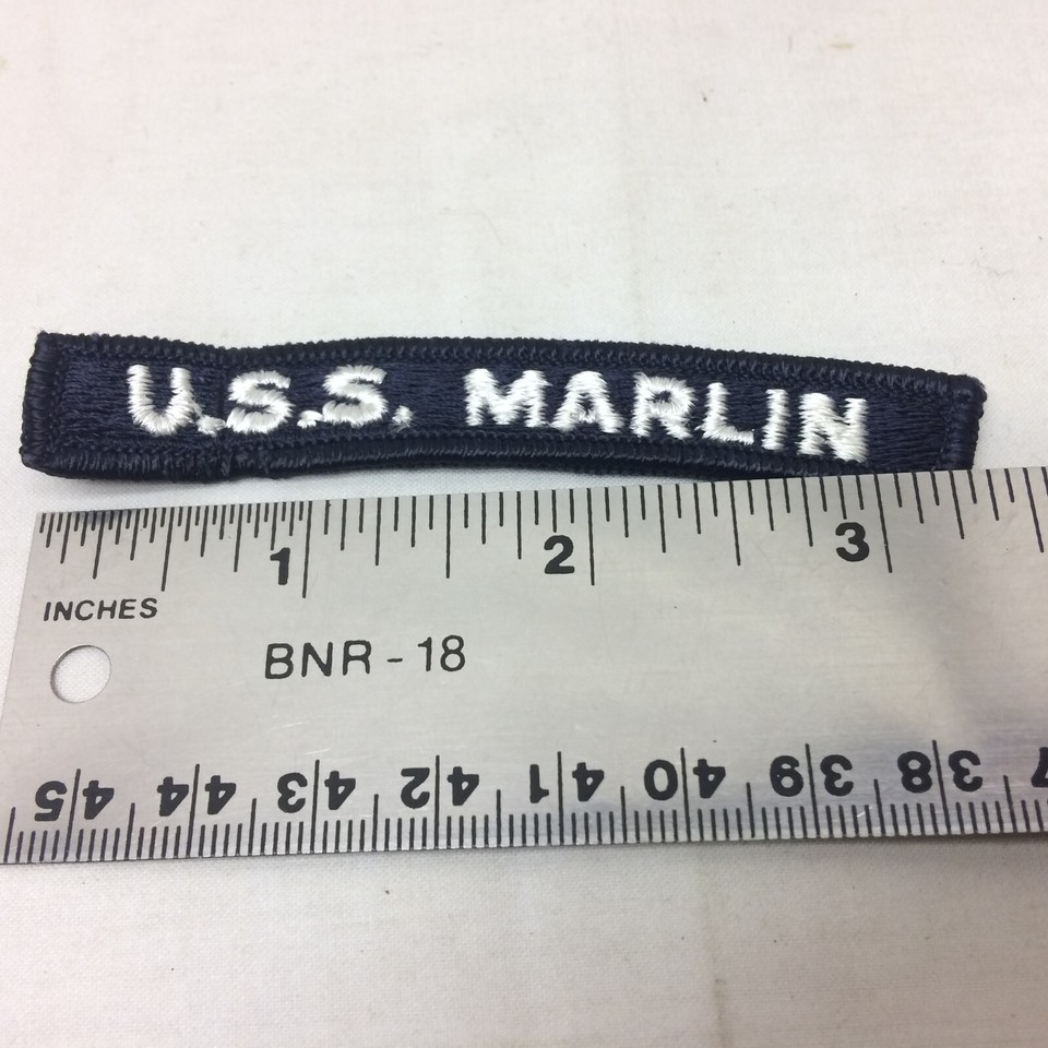 Military Patch U.S.S. Marlin US Navy Submarine Uniform Shoulder Arc Tab ...