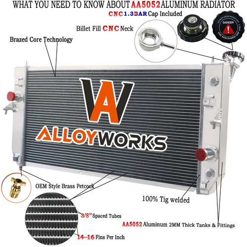 3 Row Radiator For 2000-2005 02 2003 3.8L Pontiac Bonneville Buick ...