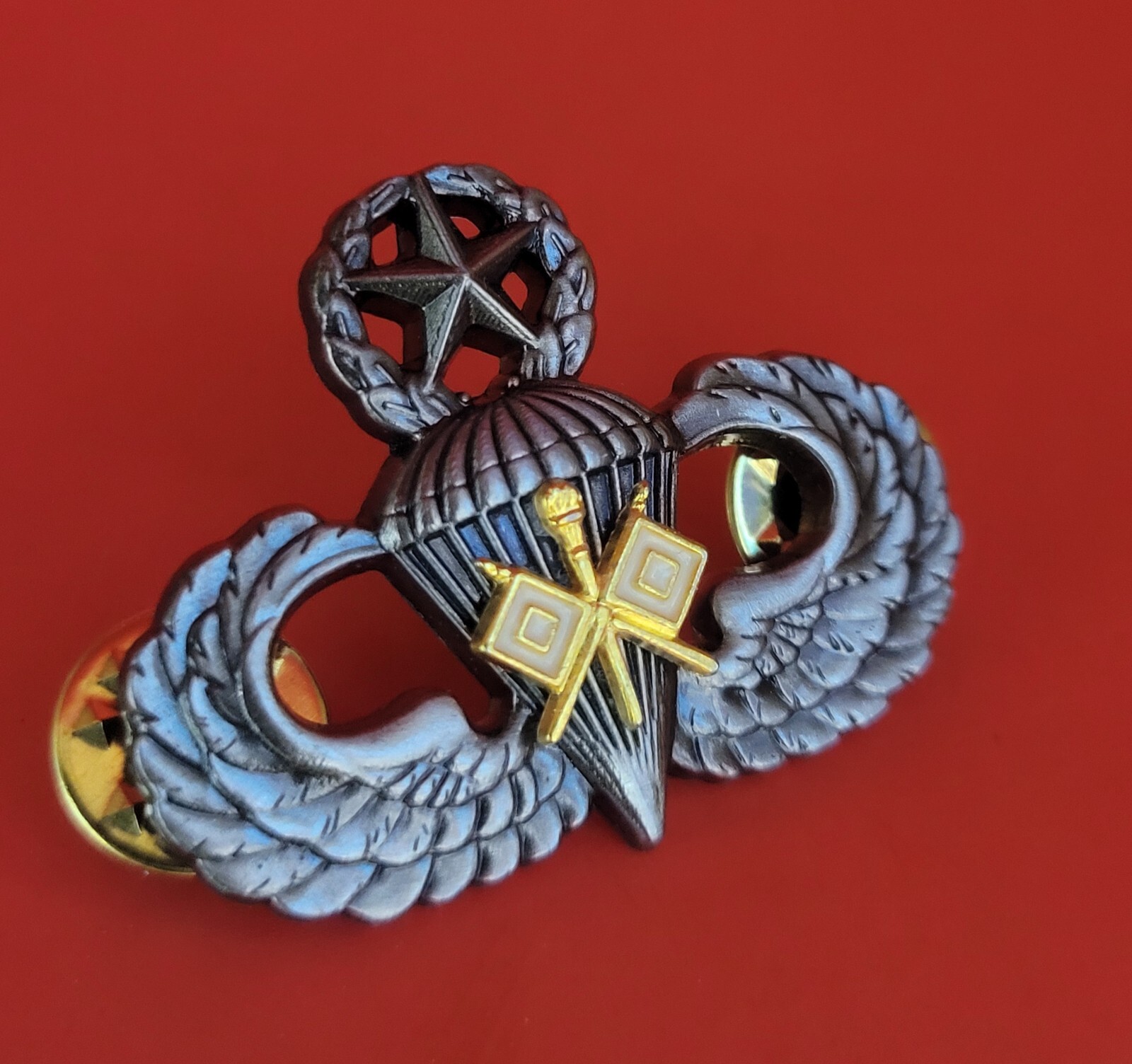 Airborne Signal Corp Master Jump Wing Badge Parachute Military US Army ...