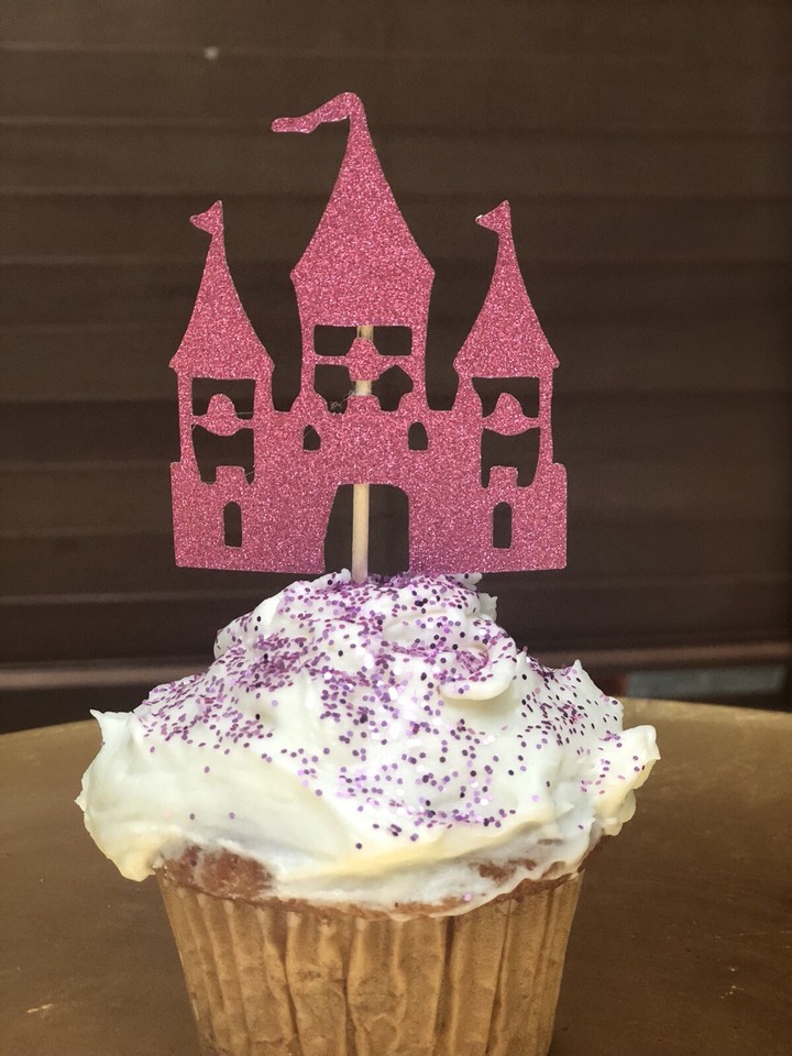 24Pcs Cupcake Topper Pink Baby Shower Birthday Party Cake Decor ...