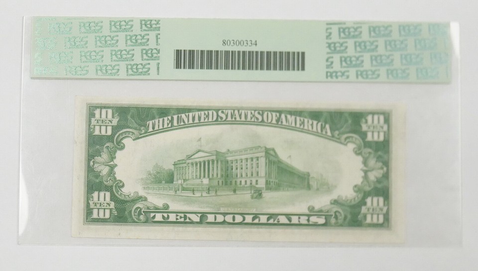 1928 B US $10 Dollar G Block Federal Reserve Star Note Currency Money ...