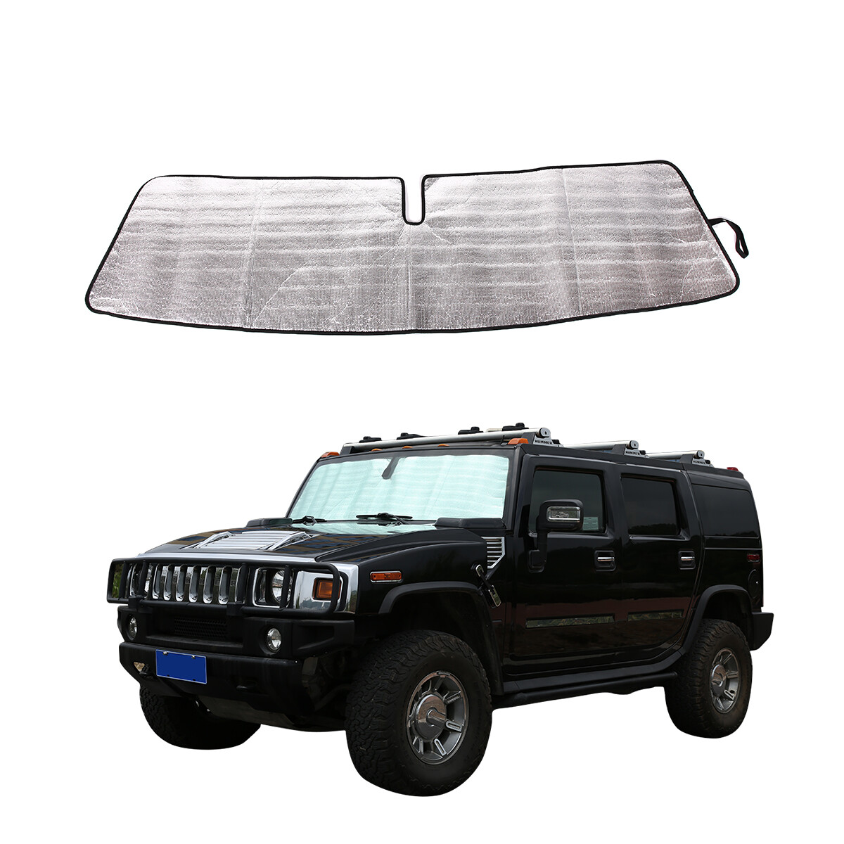 Windshield Sun Shade UV Sun Protection Custom Fit For 2003-2007 Hummer ...