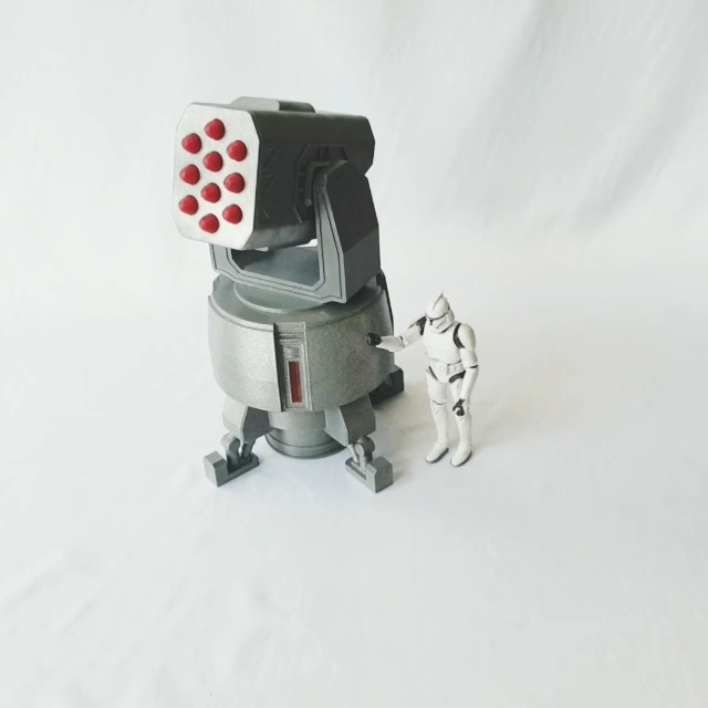 CUSTOM SCI FI ACID RAIN MISSILE TURRET #2 for 3.75 inch (1:18) FIGURE ...