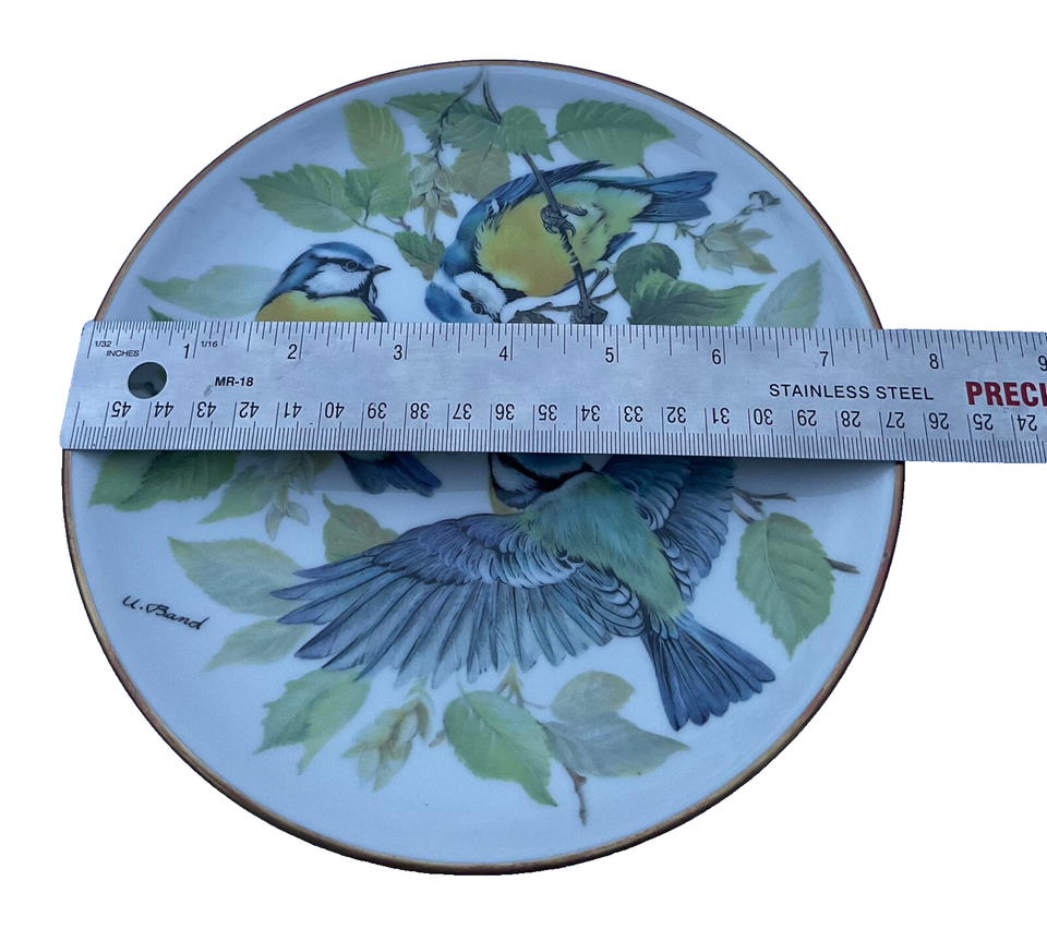 1985 WWF Ursula Band Birds Plate Germany 2856V 22k Gold trim vtg. | eBay