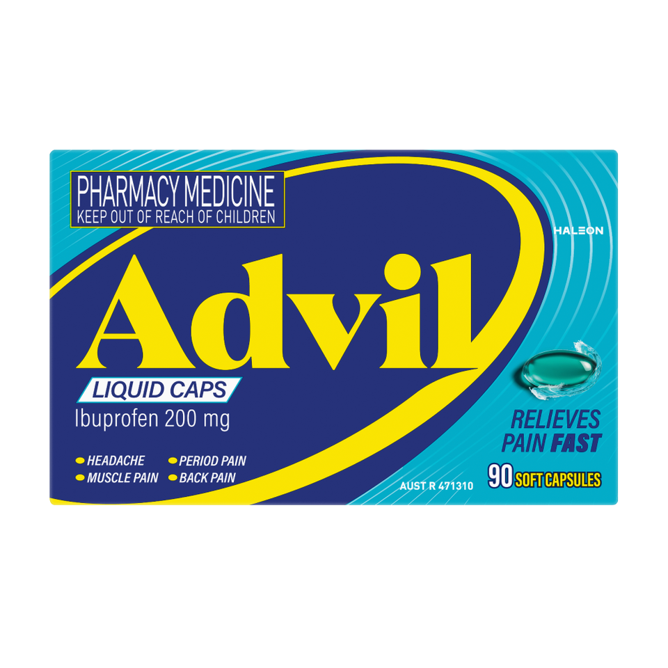 Advil Ibuprofen 200mg Pain Relief 90 Liquid Capsules | eBay