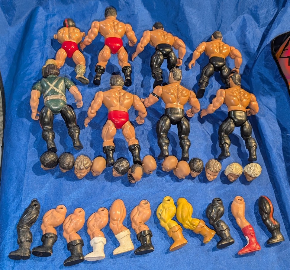 Eight (8) 1982-1985 Remco AWA All Star & Sgt Rock Bad Guys figures + 13 ...