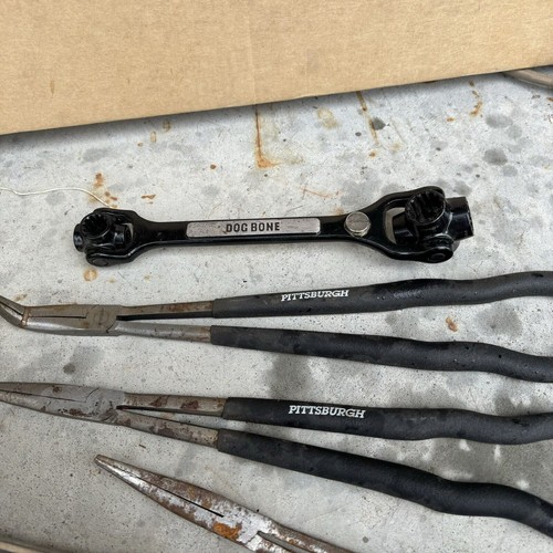 Set Of Mechanics Pittsburgh Tools Long Reach Pliers, Thorsen Dog Bone ...