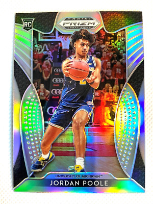 2019-20 DRAFT PICKS JORDAN POOLE SILVER PRIZM ROOKIE RC #92 WARRIORS ...