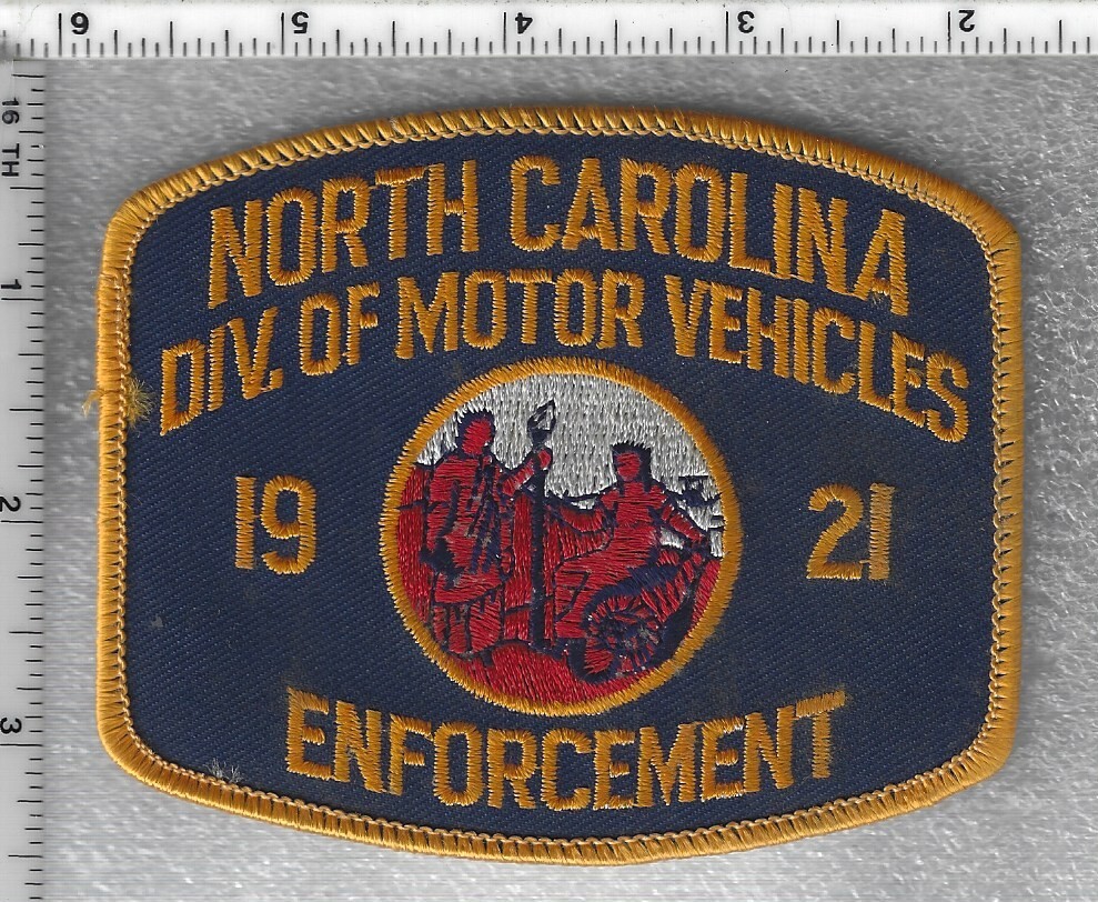 North Carolina Division of Motor Vehicles Enforcement - Shoulder Patch ...