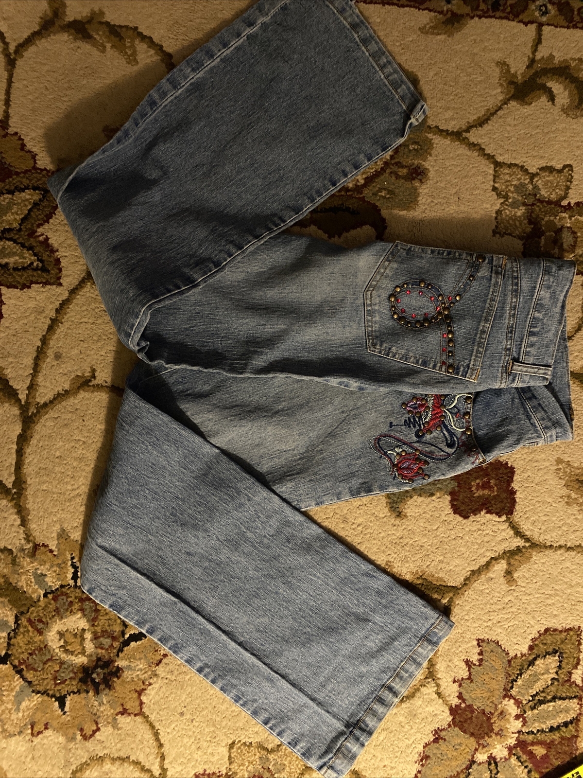 Jazzie Stretch Designer Jeans 11/12 Embroidered Jeweled | eBay