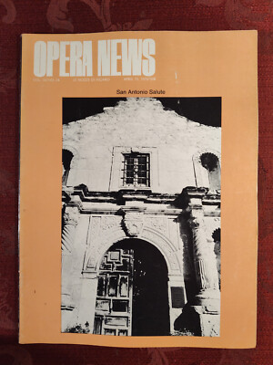 Rare METROPOLITAN OPERA NEWS Magazine April 11 1970 Mozart Figaro ...