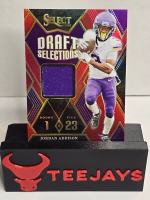 2023 Panini Select Jordan Addison RC #DSM-JAD Draft Selections Patch SP ...