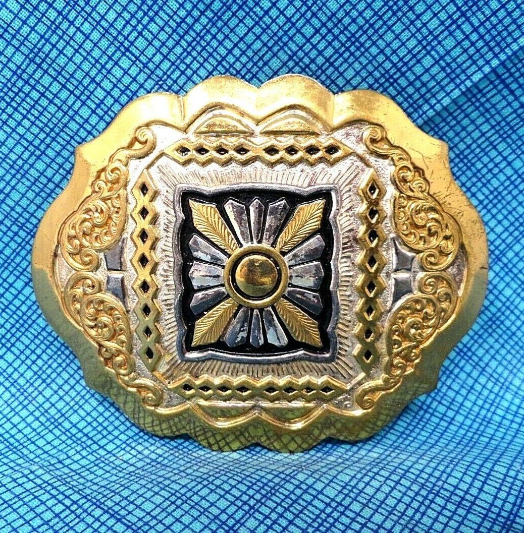 Western Scroll Belt Buckle Ornate Cowboy Cowgirl Vtg … - Gem