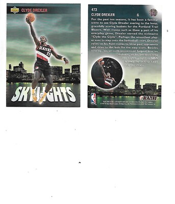 Clyde Drexler HOF 1993-94 Upper Deck Skylights Basketball Card #473 ...