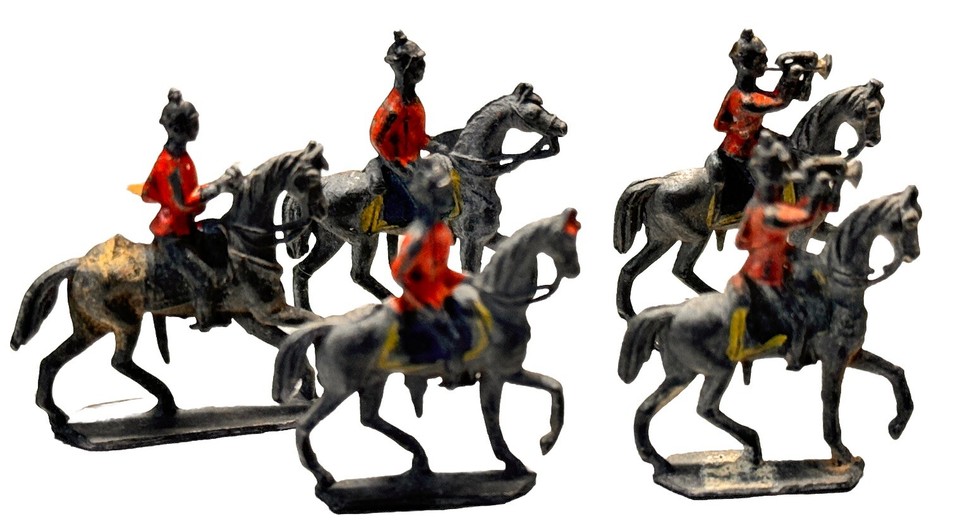 Antique 16 Lead Cast Metal Toy Flat Soldier Figures Army Military ...