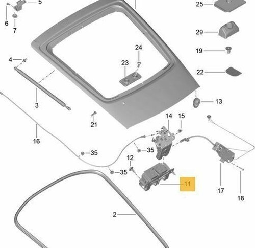 Porsche Cayman 981 Rear Boot Lid Lock Upper Part 2012 to 2016 ...