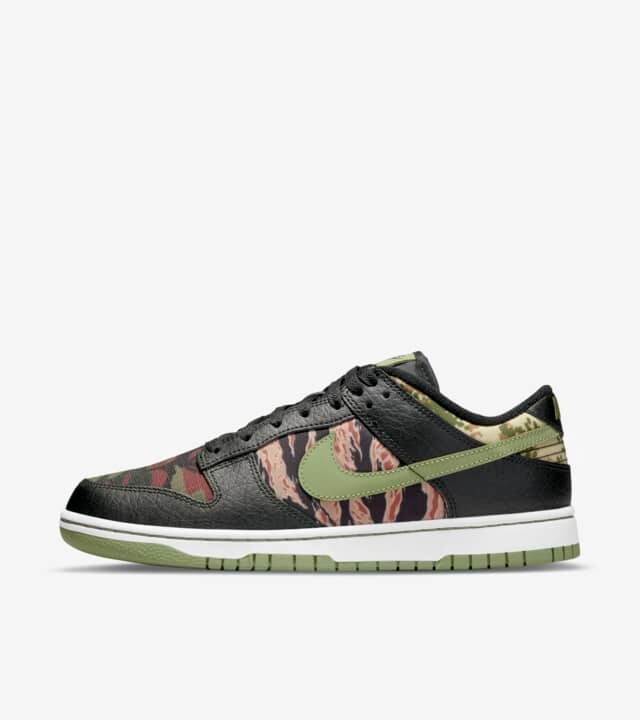 Nike Dunk Low DH0957-001 Crazy Black Multi Camo Khaki Oil Green Men's ...