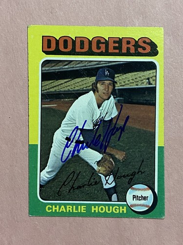 Charlie Hough 1975 Topps IP Auto Autograph | eBay