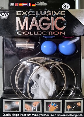 NEW BOX Exclusive Magic Cups & Balls / Rings / Rope Knots Trick Tricks ...